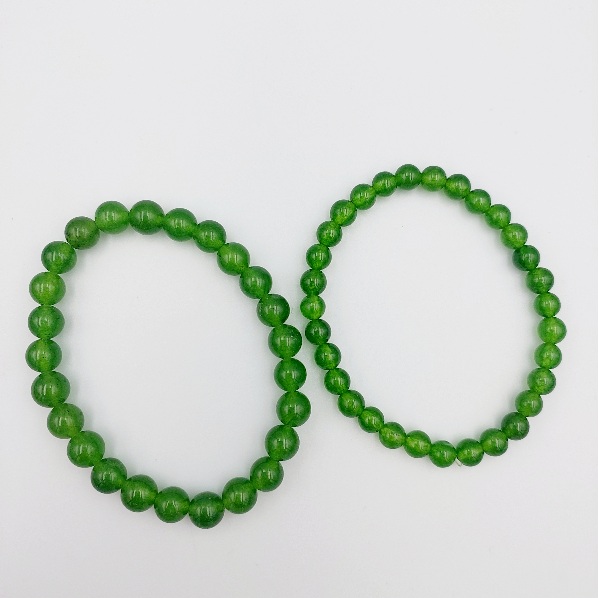 Taiwan Jade Bracelet, 6 Or 8 Mm Beads